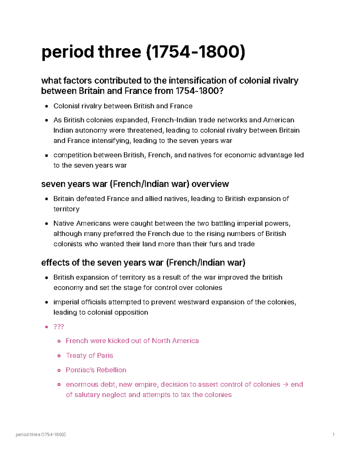 Periodthree - period three - period three (1754-1800) what factors ...