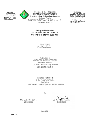1. Elementary Education Prototype Syllabi Compendium - BEED 36: CONTENT ...
