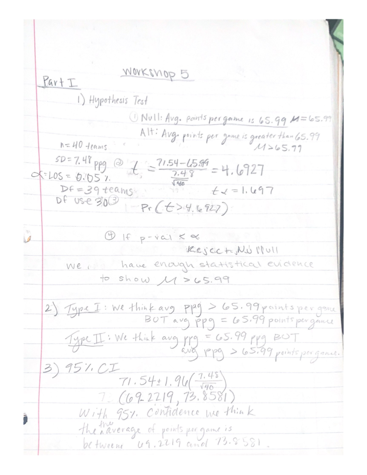 Workshop 5 stats - MATH 105 - Studocu