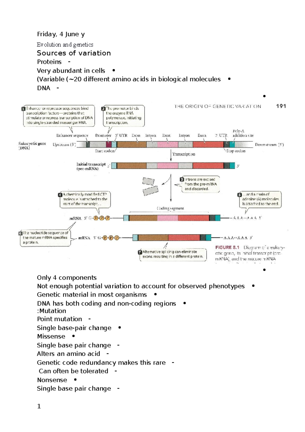 Evolution and genetics 2 - Friday, 4 June y Evolution and genetics ...