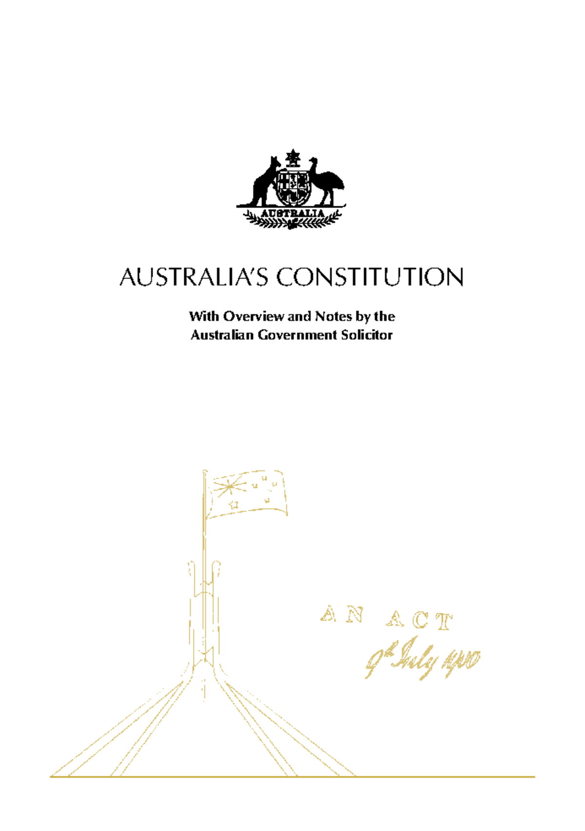 2012 Australian Constitution - CONSTITUTION With Overview and Notes the ...