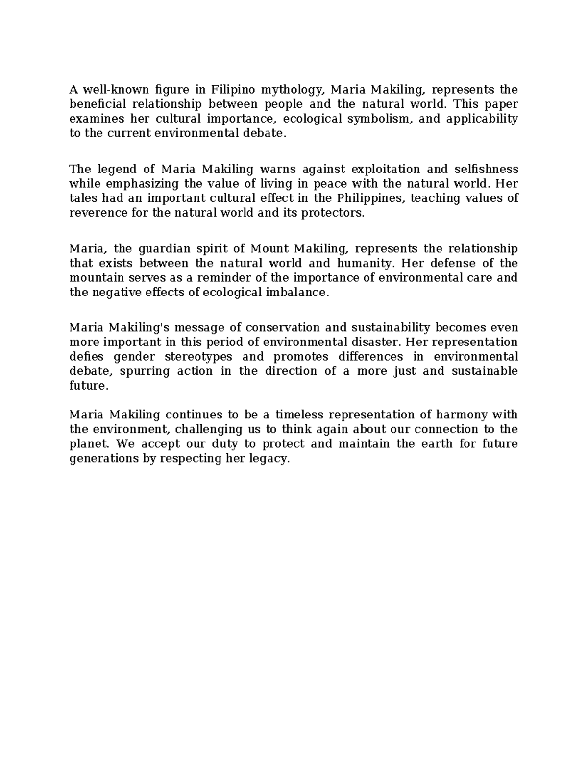 Maria makiling - A well-known figure in Filipino mythology, Maria ...