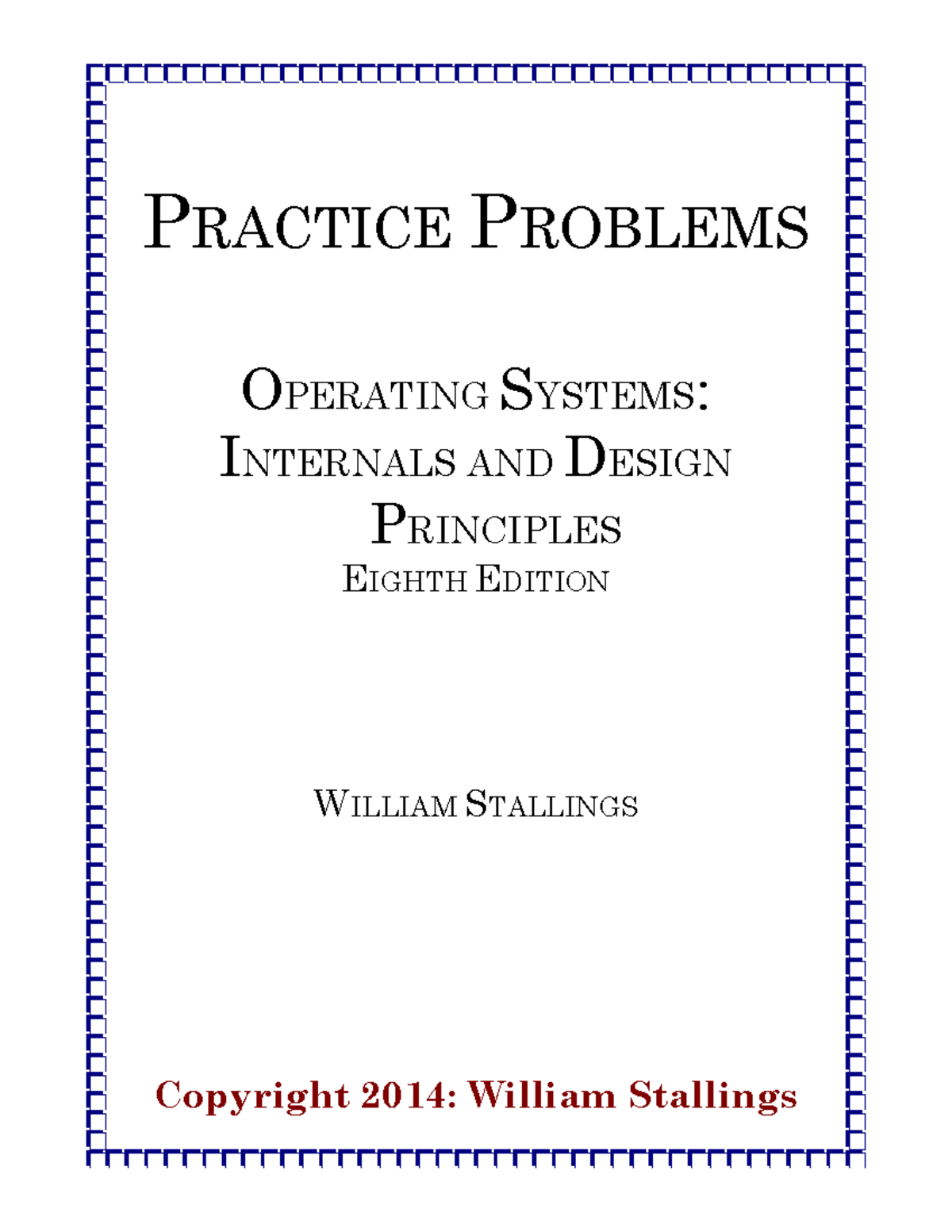 Practice Problems Os8e Practice Problems Operating Systems Internals And Design Principles