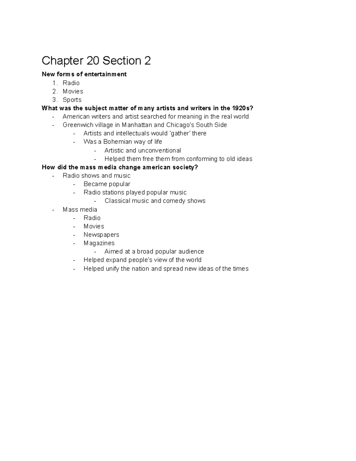 Chapter 20 section 2 - Summary of the history of america - Chapter 20 ...