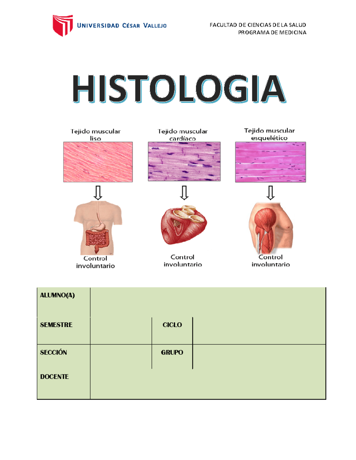 GUIA SEM 6 - GUIA 6 A - mmmmmm - PROGRAMA DE MEDICINA ALUMNO(A) SEMESTRE CICLO SECCIÓN GRUPO ...