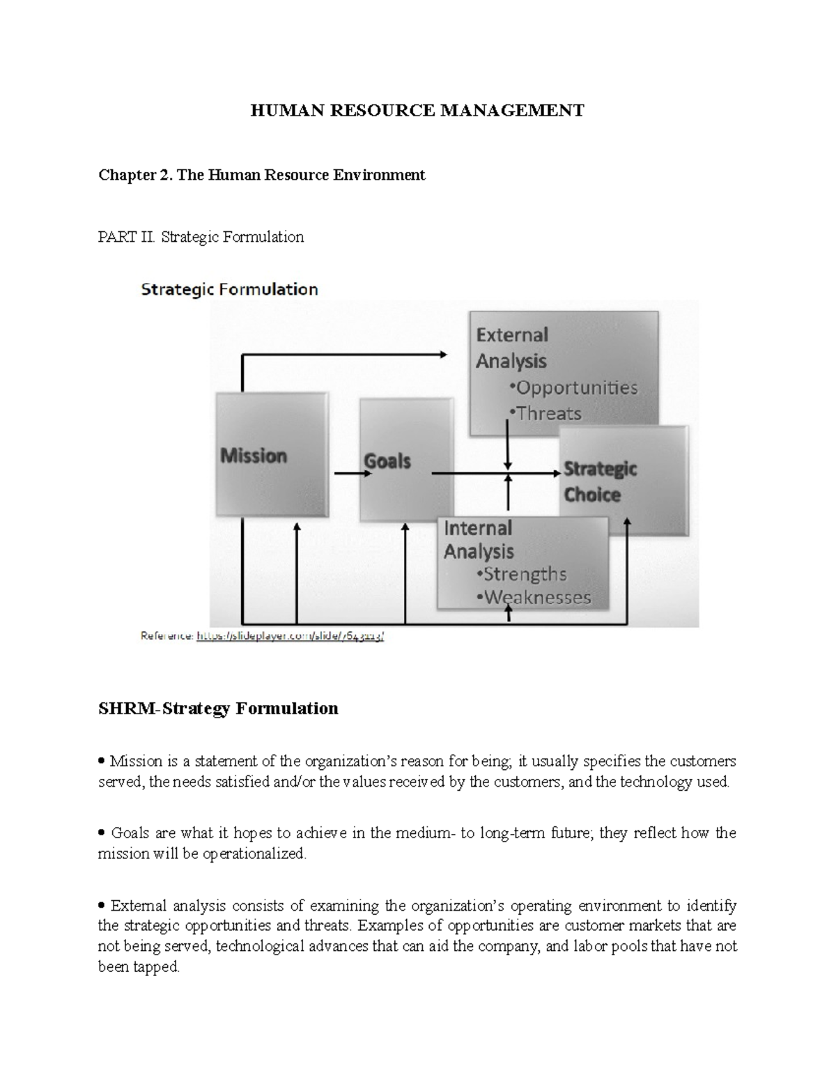 The Human Resource Environment Part 2 - HUMAN RESOURCE MANAGEMENT ...