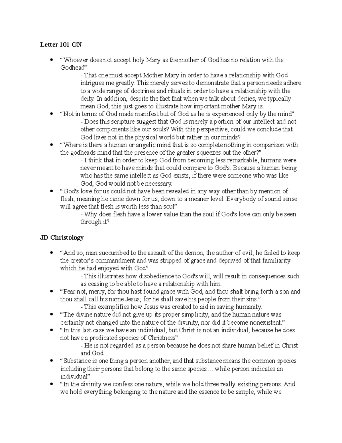 Reading Notes 5 - Mandatory assignment 5 - Letter 101 GN “Whoever does ...