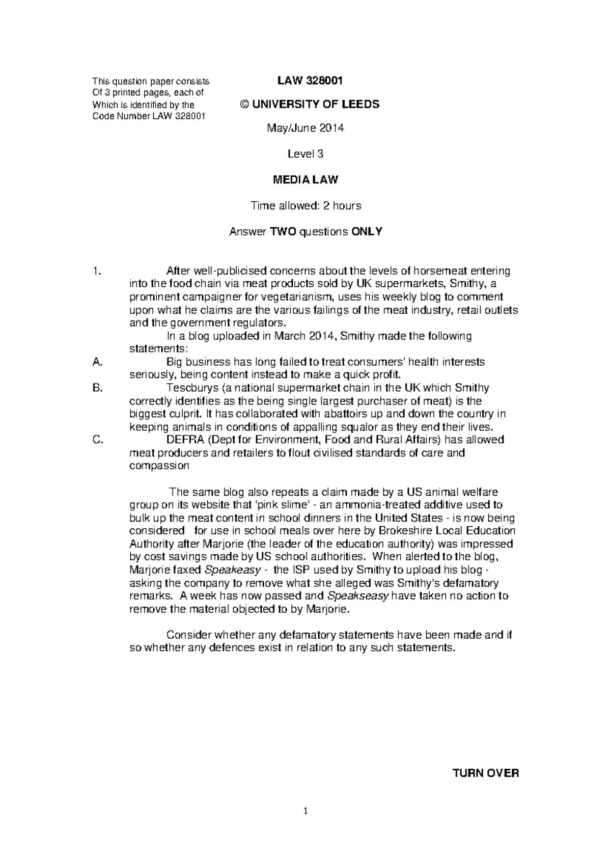 Exam may/june 2014, questions - This question paper consists Of 3 printed pages, each of Which ...