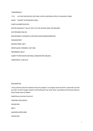 - Trade project submitted to Knec in 2022 - NAME OF PRESENTER: JAMES ...