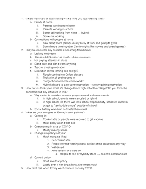 Anth 205 Informational Interview - ANT 205 The first semester of my ...