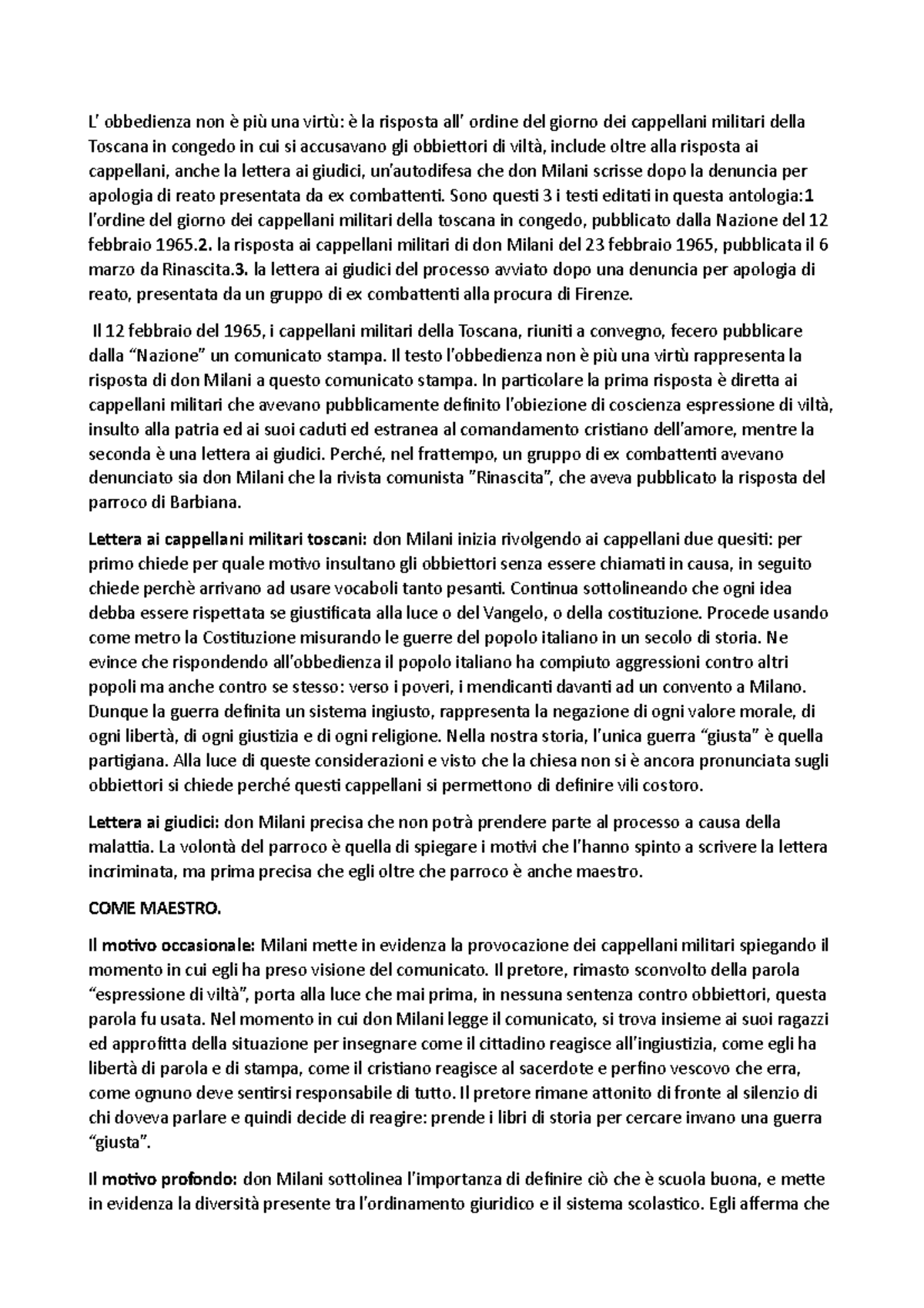 Obbedienza non è una virtù - L’ obbedienza non è più una virtù: è la ...