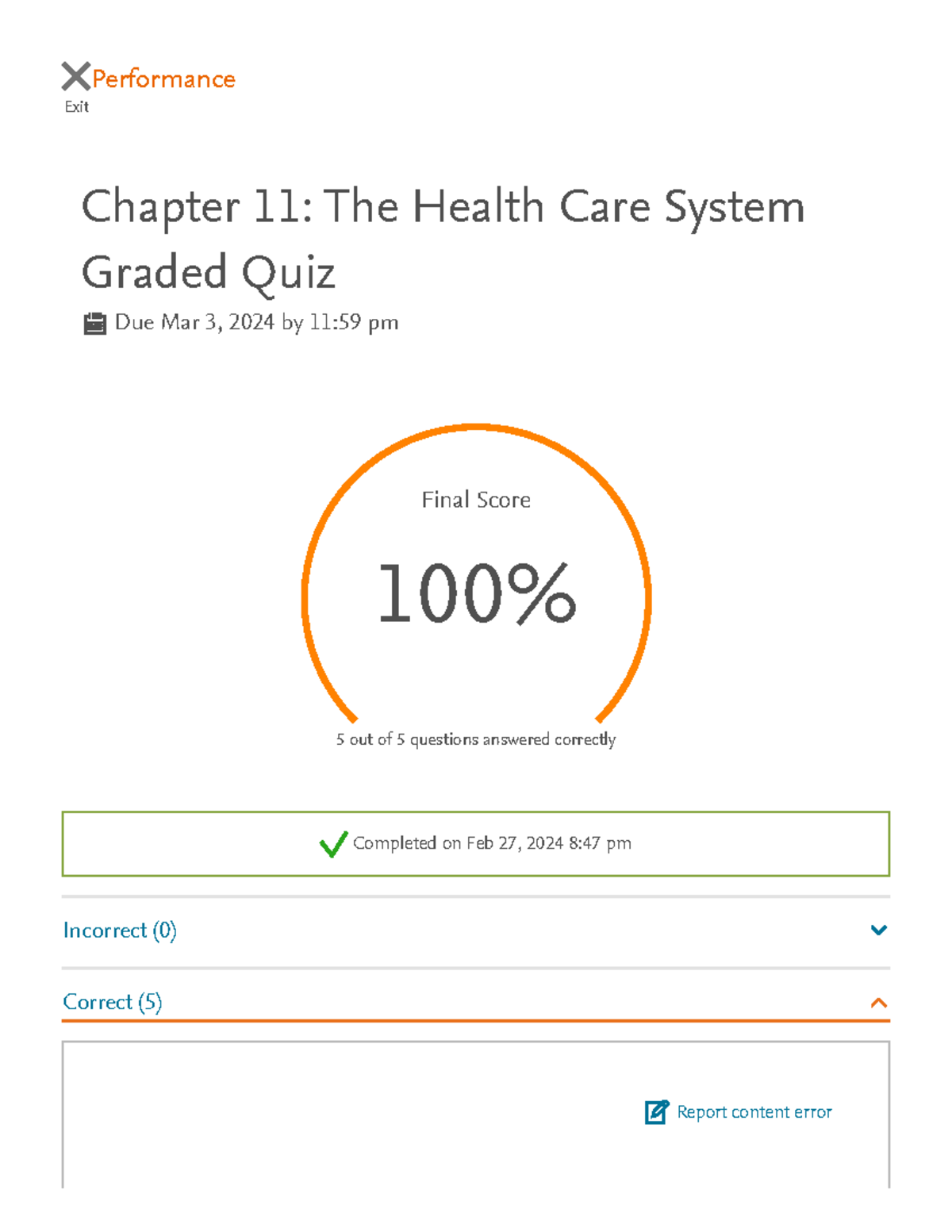 444 Sherpath Chapter 11 - Exit Performance Chapter 11: The Health Care ...