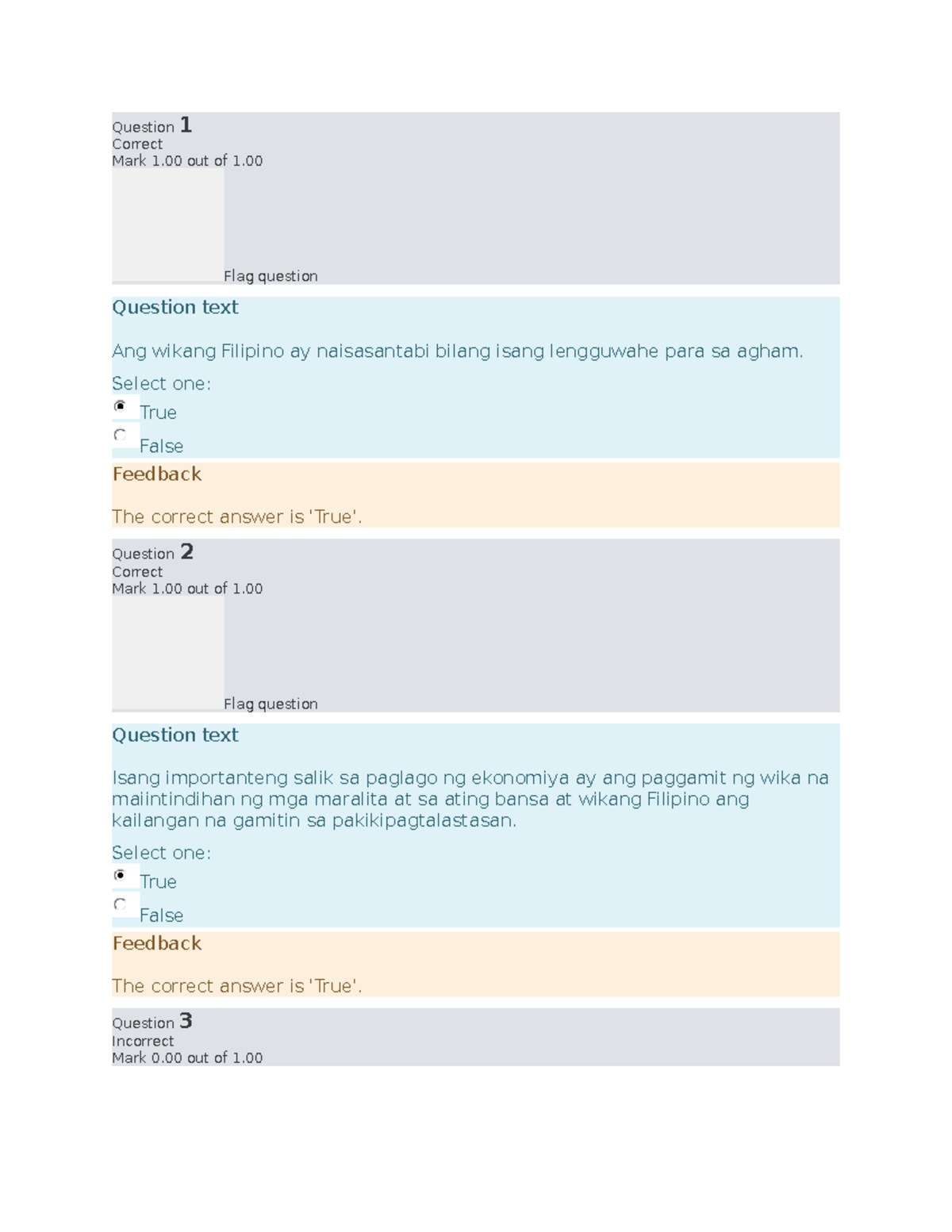WIKA Prefinal EXAM Answer - Question 1 CorrectMark 1 out of 1. Flag ...