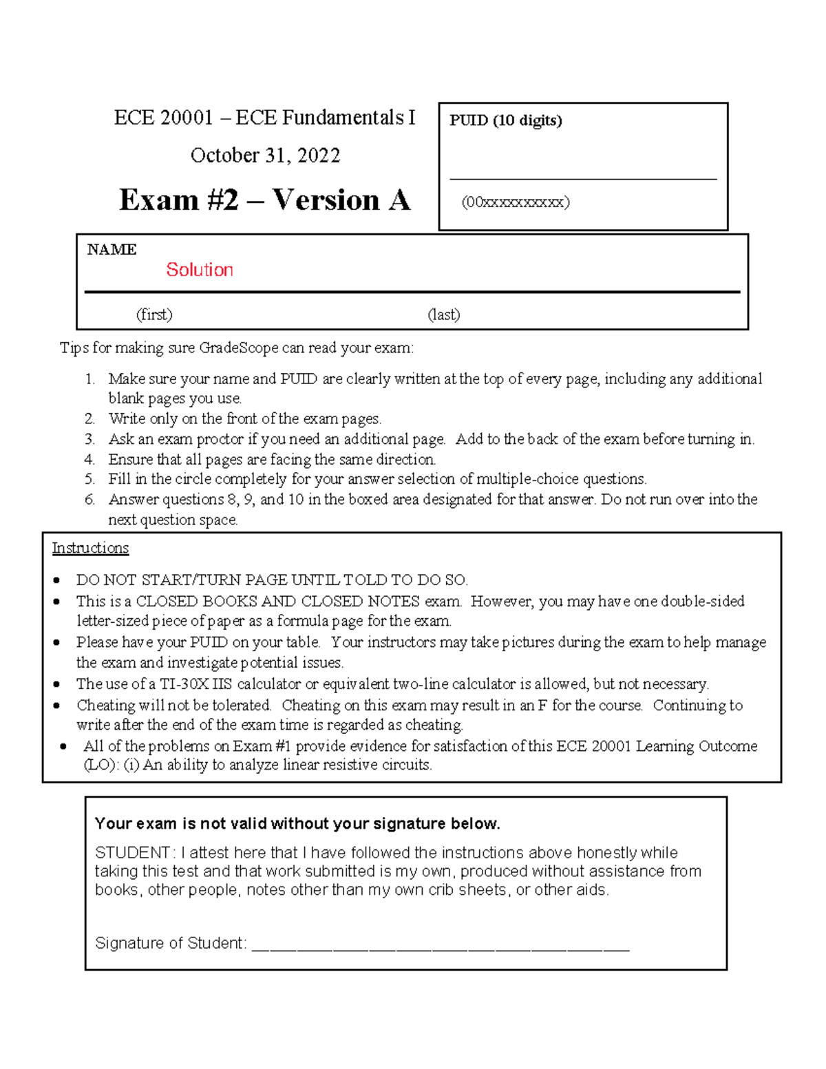 Exam 2-VA - Solution - PUID (10 digits ...