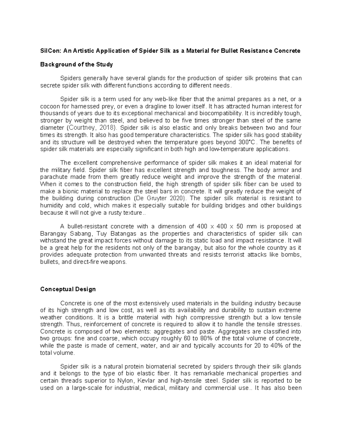 STS Group 6 Paper - SilCon: An Artistic Application of Spider Silk as a ...
