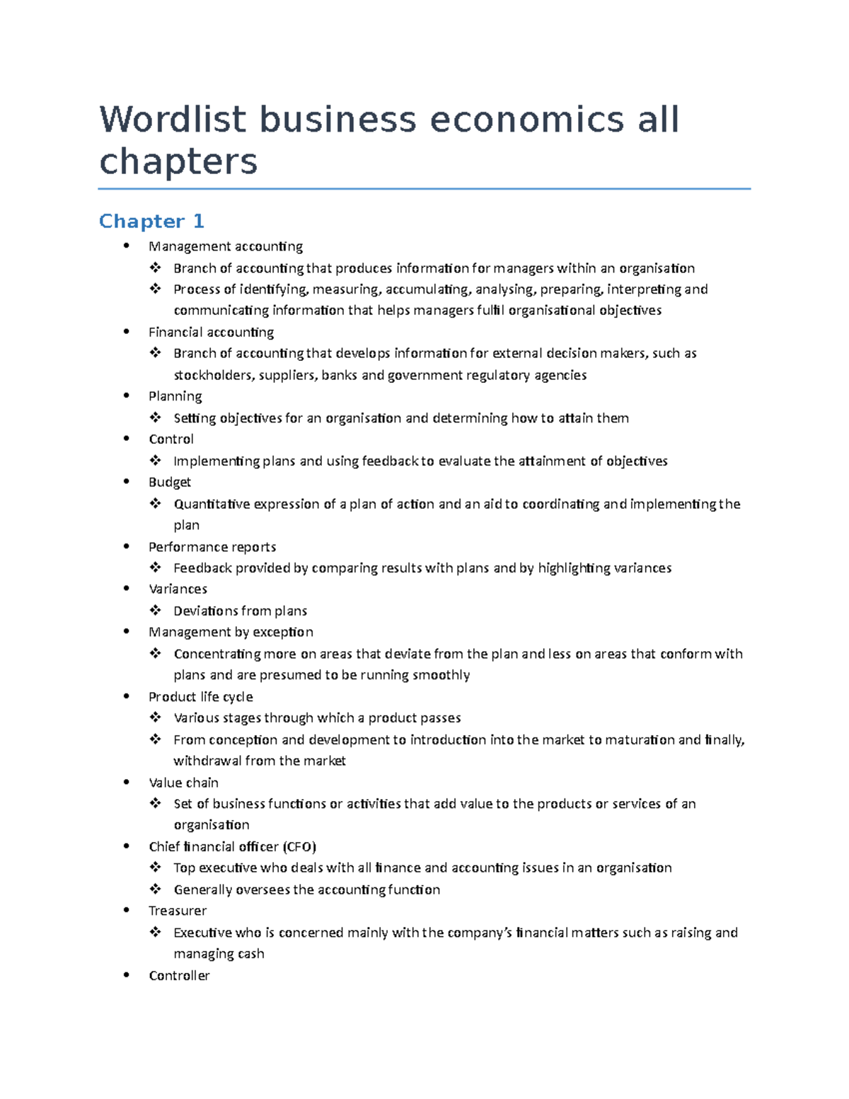 Wordlist business economics all chapters - Wordlist business economics ...