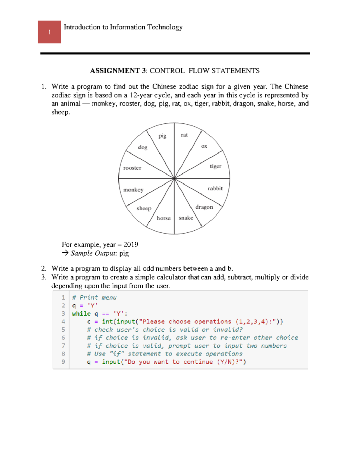 Assignment-3 - 3aaa - 1 Introduction to Information Technology ...