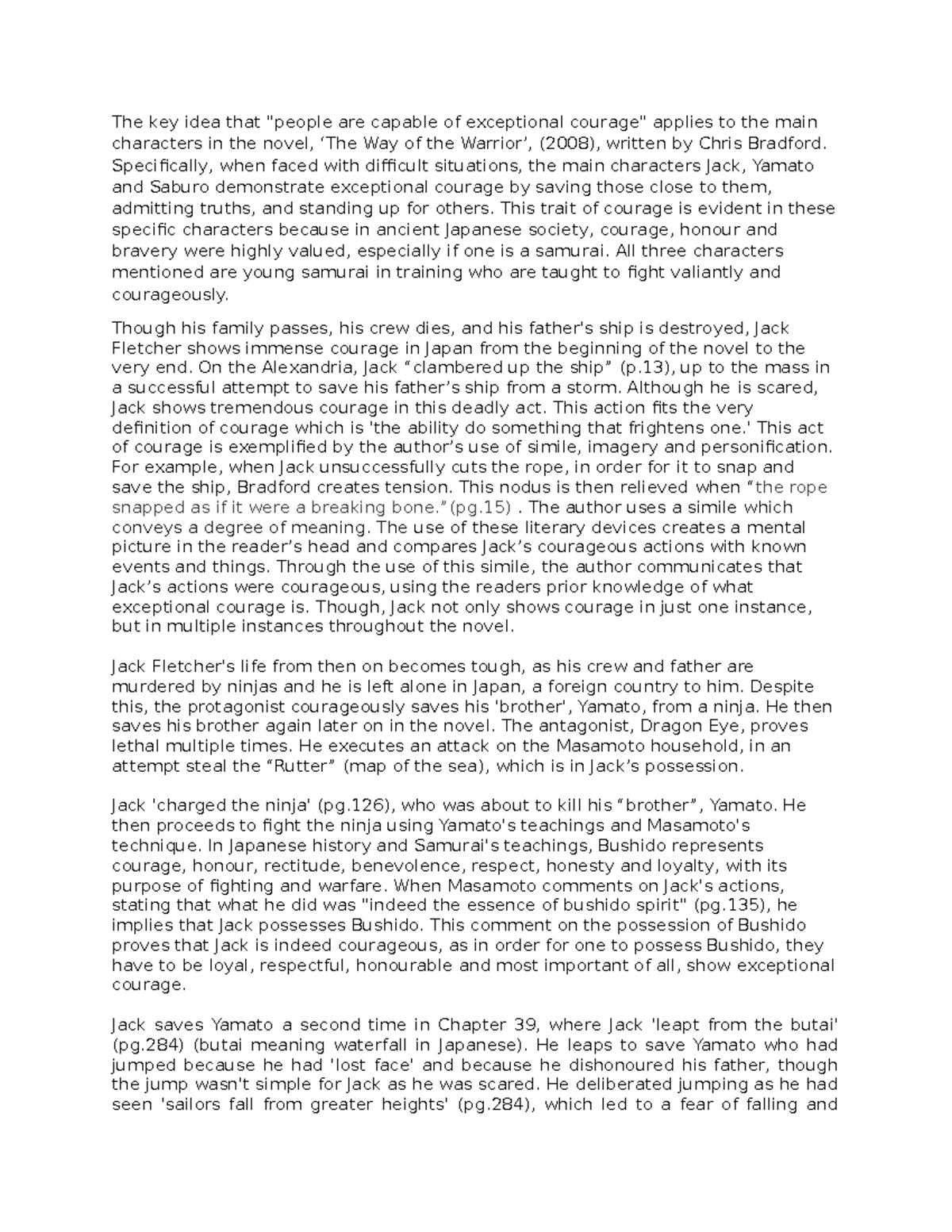 English Essay - The key idea that "people are capable of exceptional ...