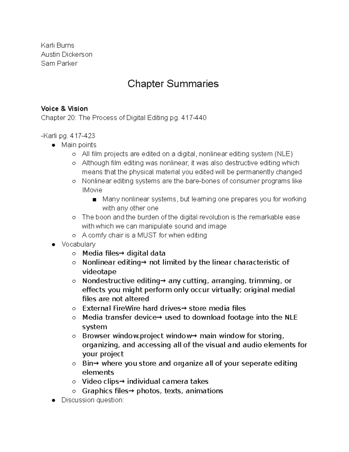 Voice&Visison Ch - Coursework from textbook used for quizzes and tests ...