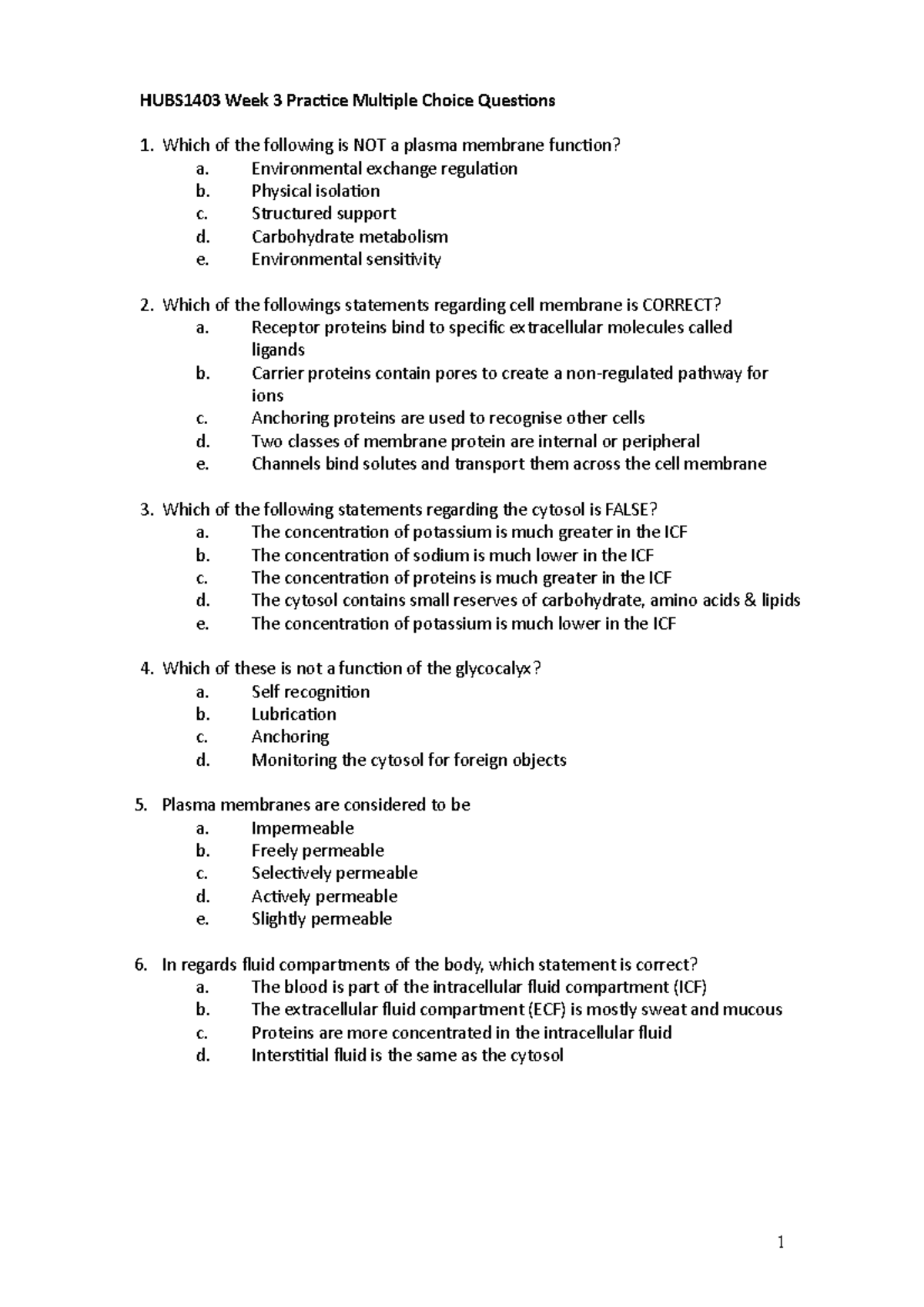 HUBS1403 Week 3 practice MCQrev - HUBS1403 Week 3 Practice Multiple ...