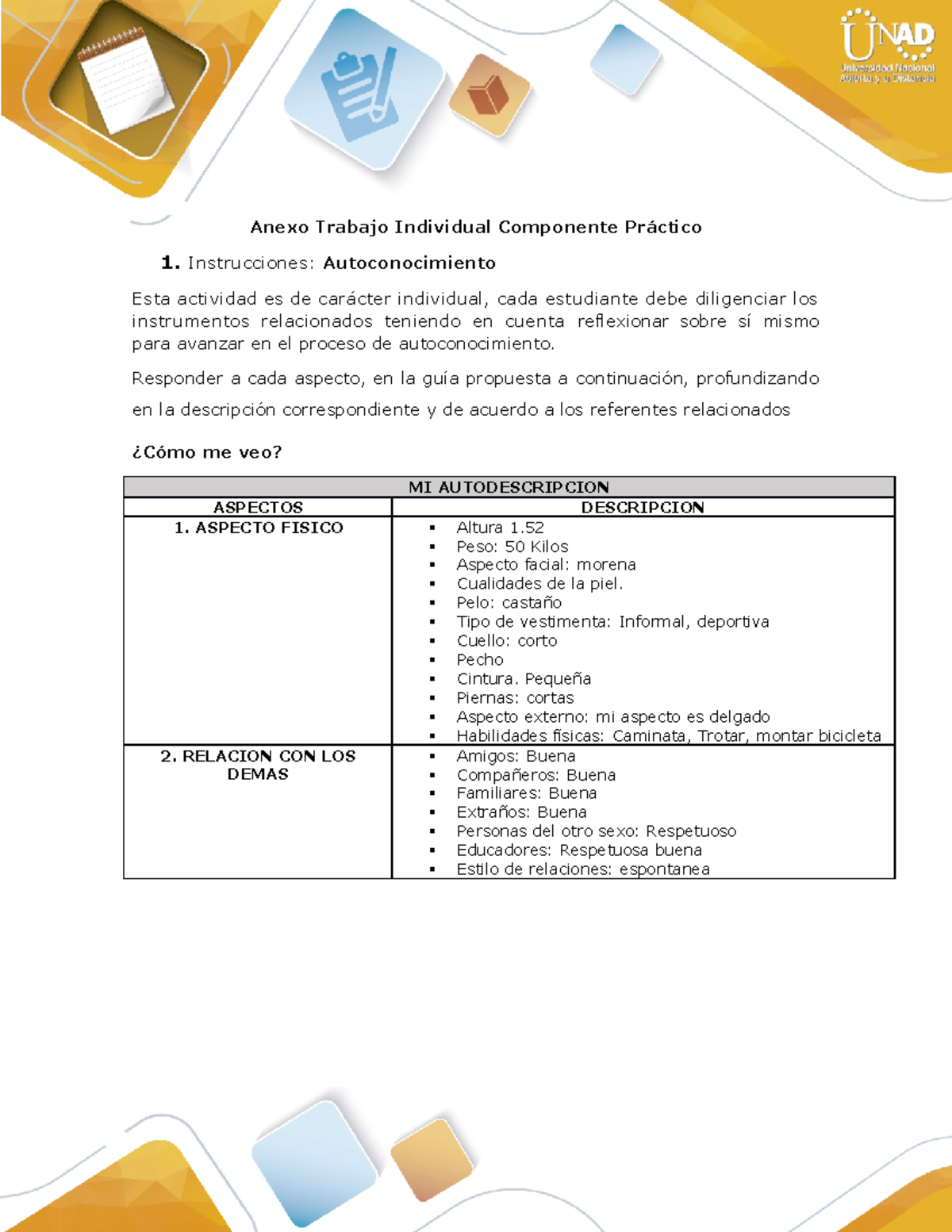 Anexo Trabajo Individual Autoconocimiento - Anexo Trabajo Individual ...