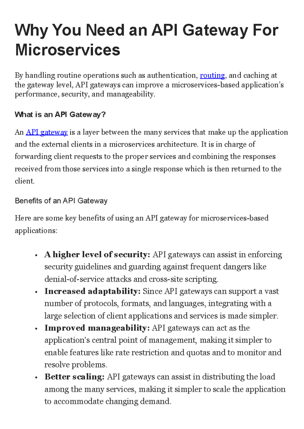 Why You Need an API Gateway For Microservices - Why You Need an API Gateway For Microservices By ...