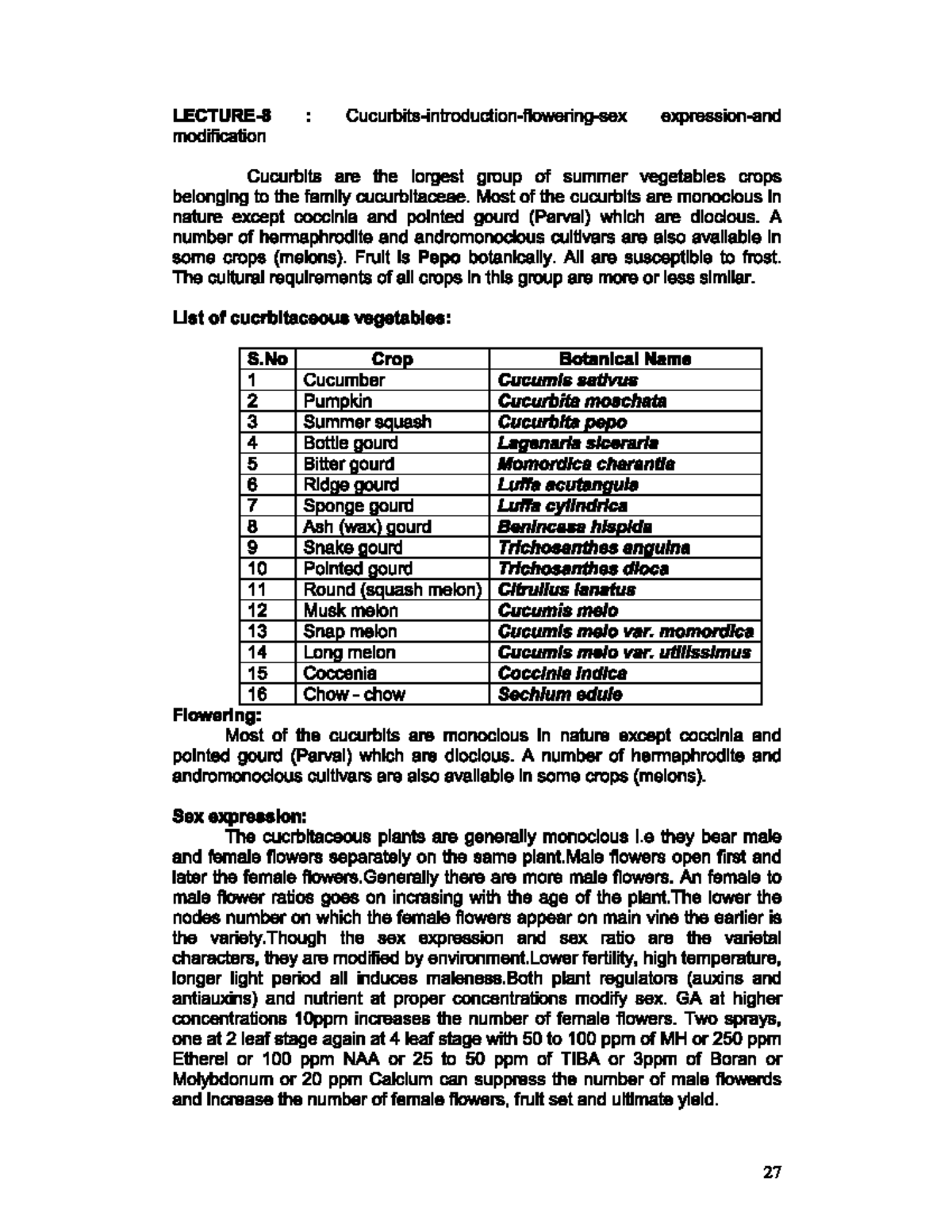Horti lecture note 8 - horticulture - Studocu
