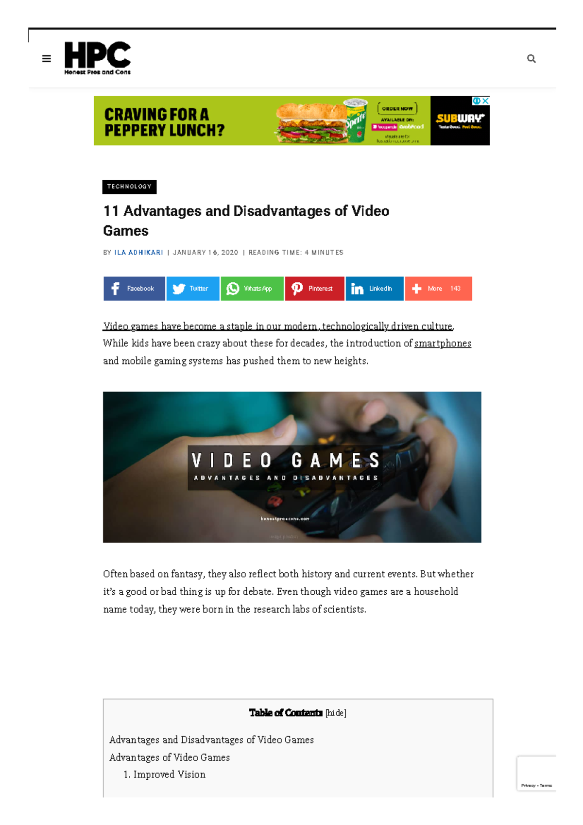 11 Advantages and Disadvantages of Video Games - TECHNOLOGY BY ILA ...