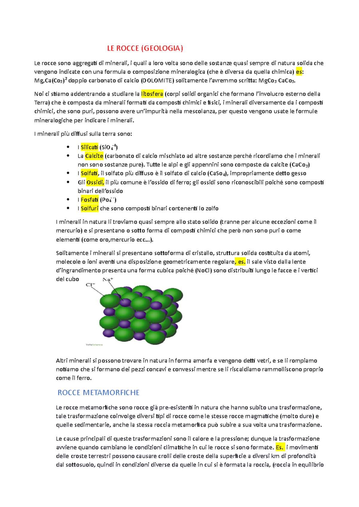 Scienze LE Rocce e la loro classificazione - LE ROCCE (GEOLOGIA) Le ...
