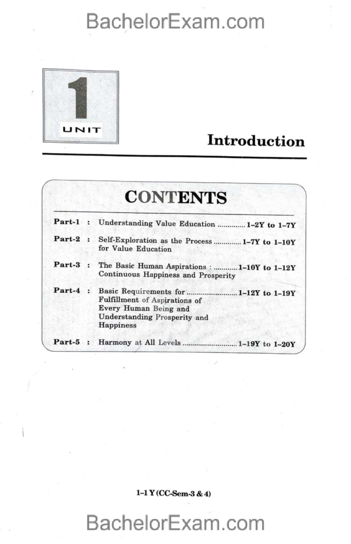 Universal Human Value (Full PDF) - 1 UNIT Part- Part- Part- Part- Part ...
