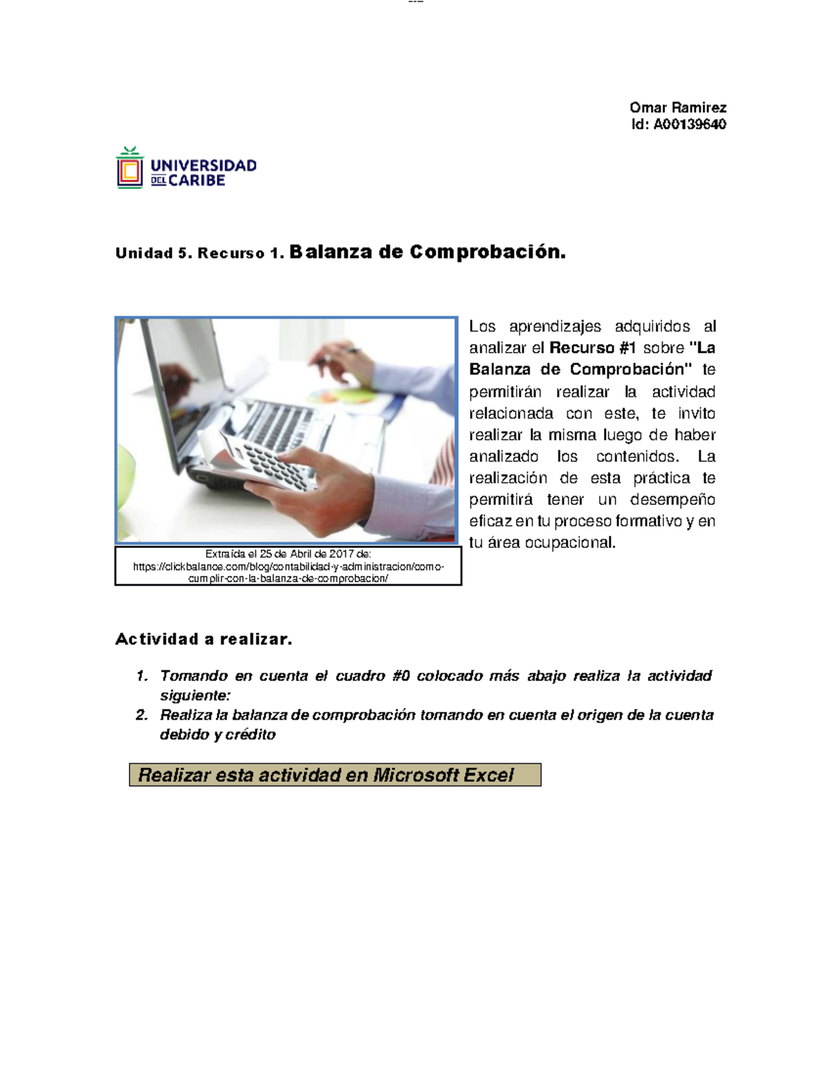 Unidad 5 Actividad 1 - bien - ####### lOMoAR cPSD| 29056956 Omar ...