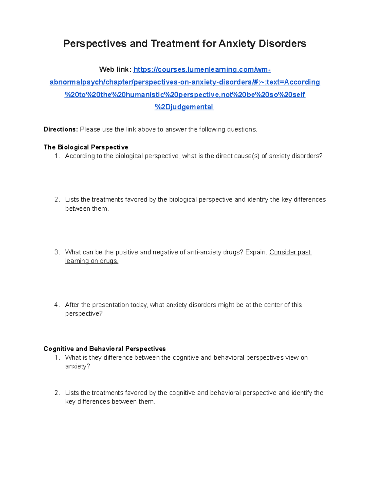 Perspectives and Treatment for Anxiety Disorders - lumenlearning/wm ...