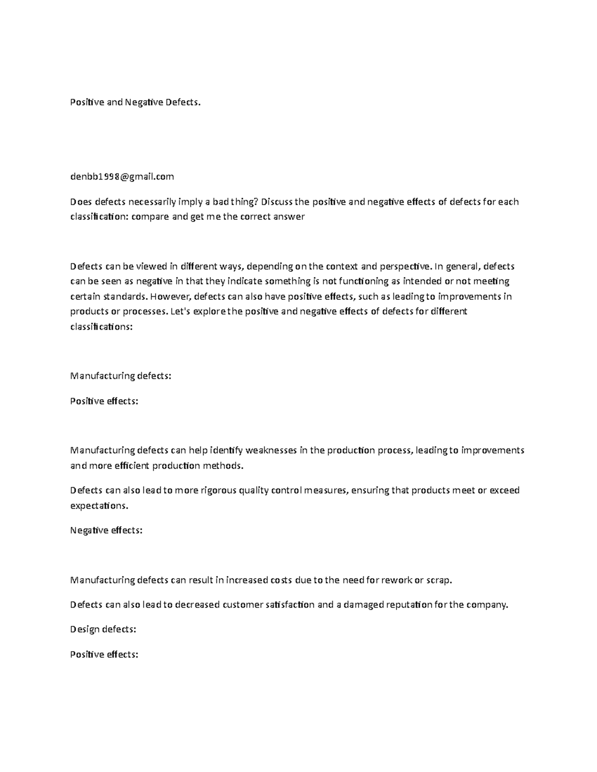 Positive and defect - Positive and Negative Defects. denbb1998@gmail ...