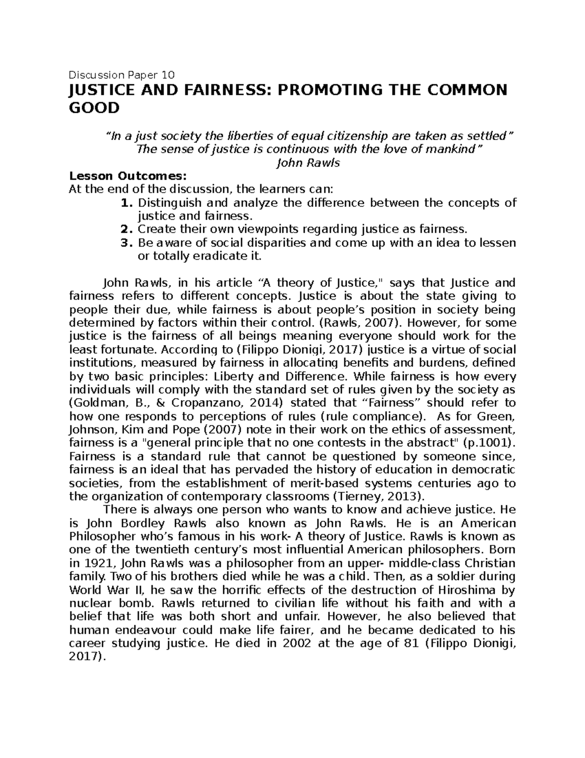 Discussion Paper 10 - THE OWER SIEHJADS FJKJLAJSDF JE JJEH AS JEJ AHJSH ...