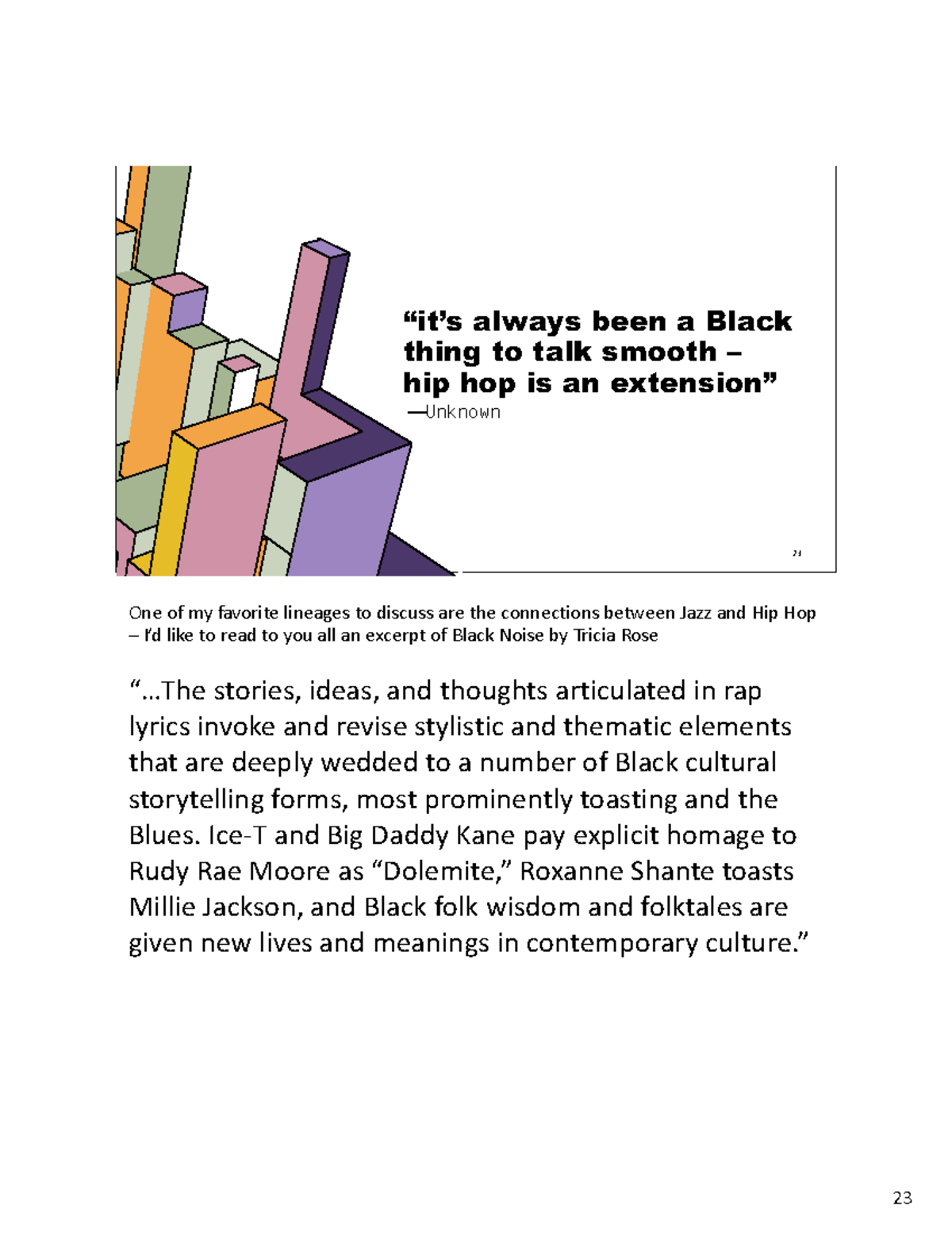 Setting The Stage Notes 25-25 - One of my favorite lineages to discuss ...