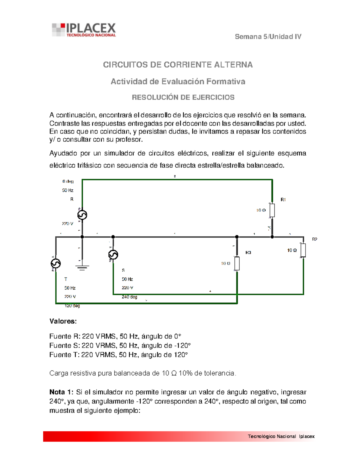 R 5 - ejercicios resueltos - CIRCUITOS DE CORRIENTE ALTERNA Actividad de Evaluación Formativa ...
