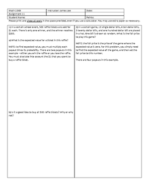 Math Assignment 9 - Math Homework, Work Shown - Math 104B Instructor ...