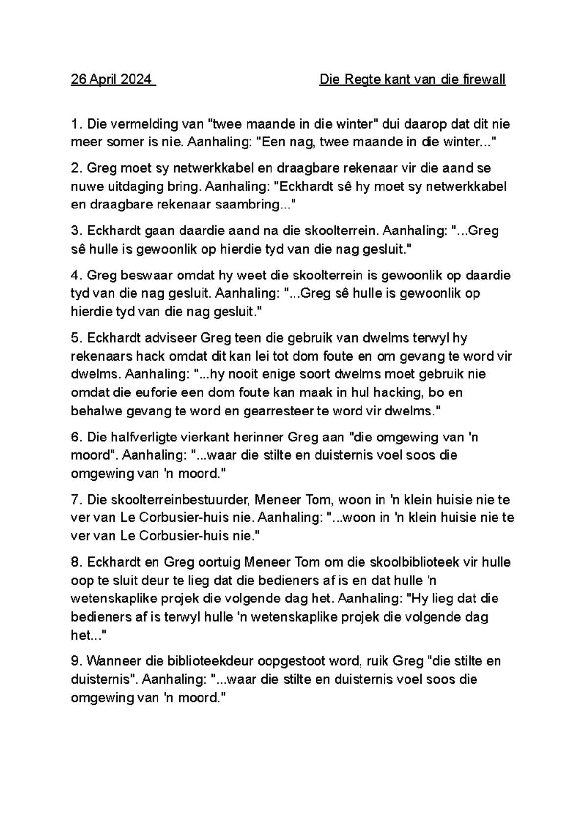 26 April 2024 Die Regte kant van die firewall - 26 April 2024 Die Regte ...