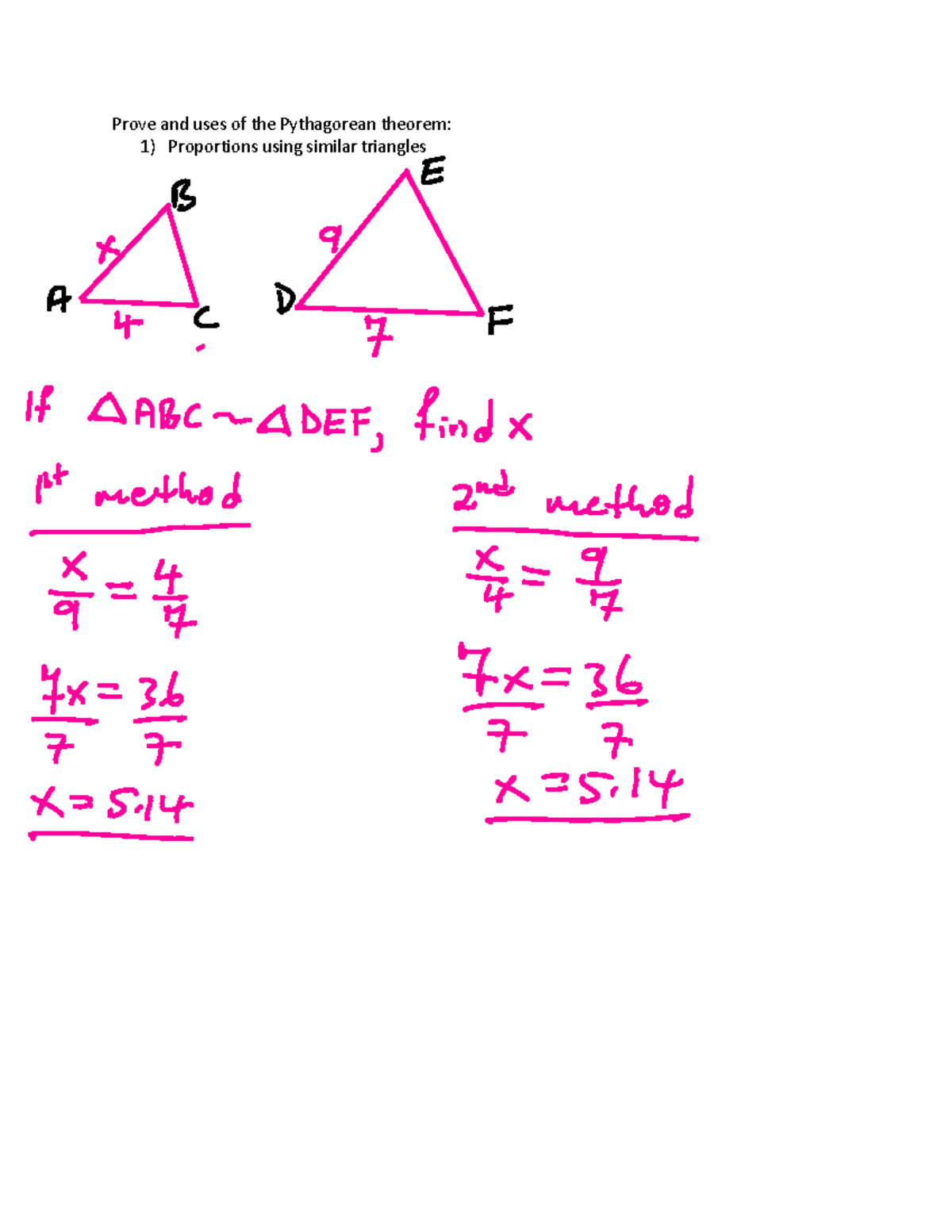 Prove and uses of the Pythagorean theorem - Proving the Pythagorean ...