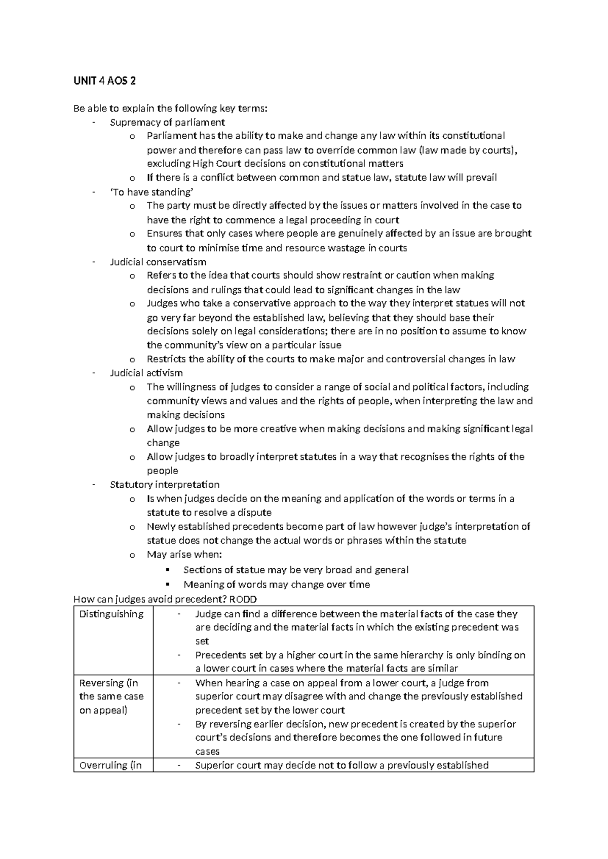 UNIT 4 AOS 2 - UNIT 4 AOS 2 Be able to explain the following key terms ...