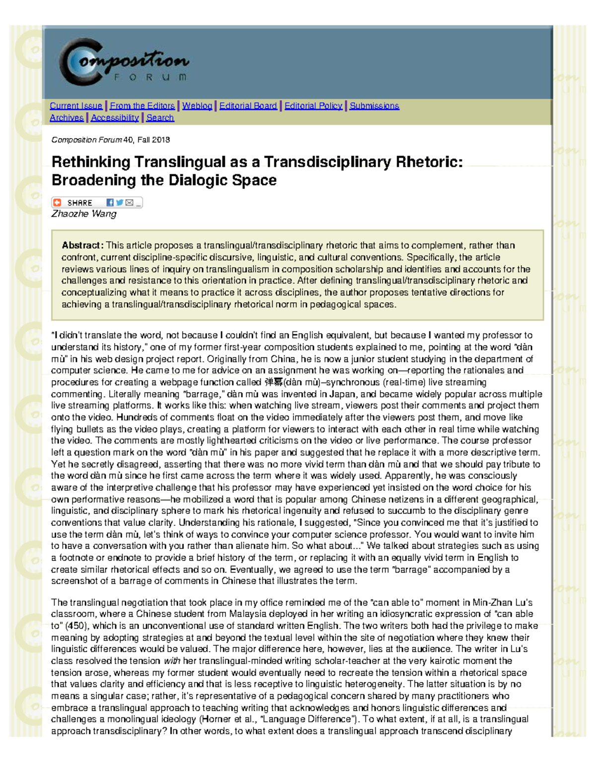 EJ1196522 - understanding about translingualism - Current Issue From ...