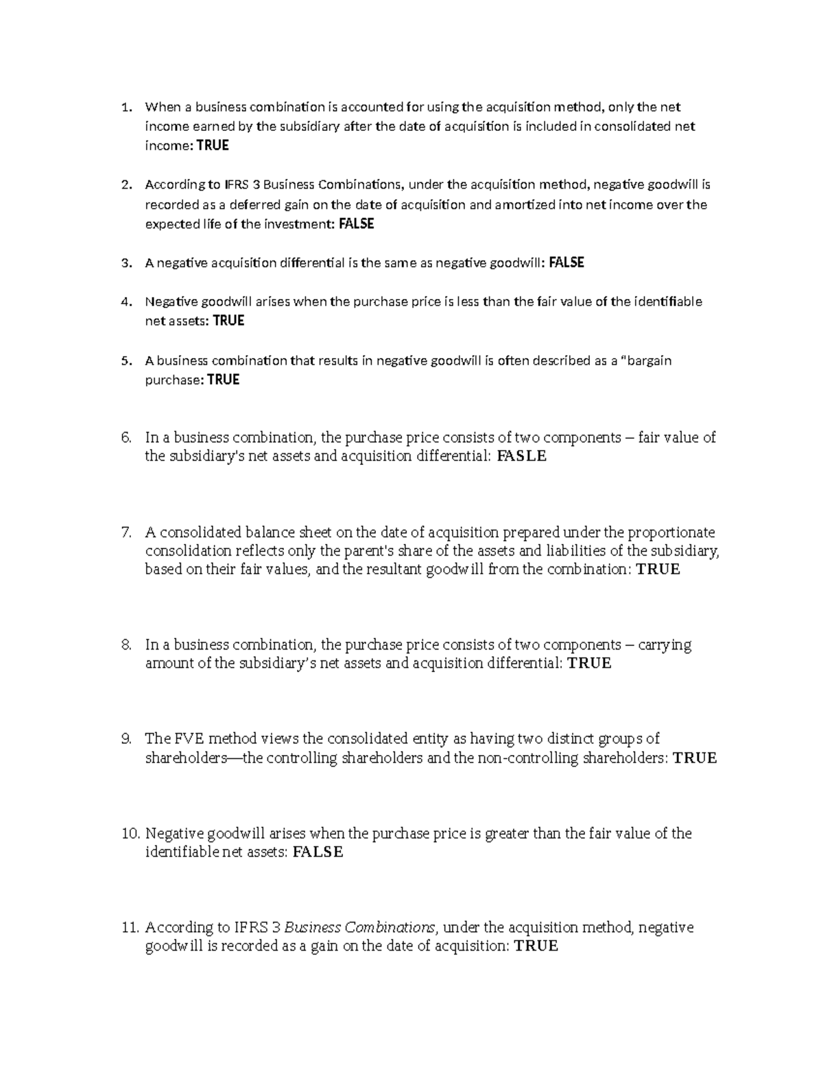 Ch 4 Advanced Accounting Practice - When a business combination is ...