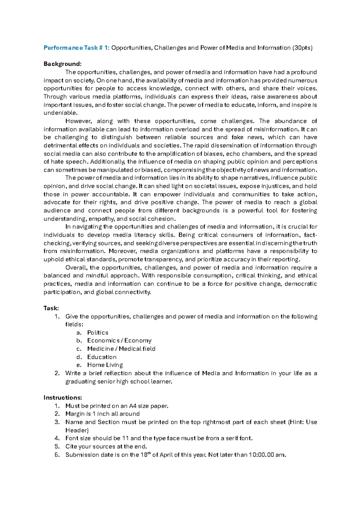 Performance-Task-1-MIL-Final-Term - Performance Task # 1: Opportunities ...