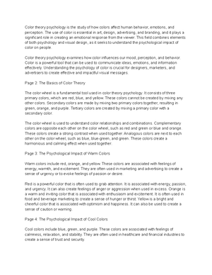 Color theory symbolism notes - It is the idea that colors have meanings ...