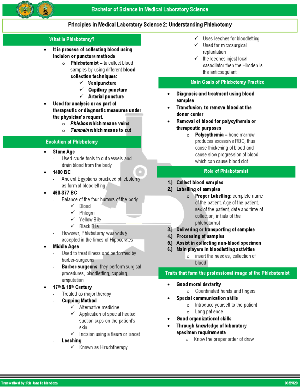 PMLS 2 (Lesson 1-4) - Principles in Medical Laboratory Science 2 ...