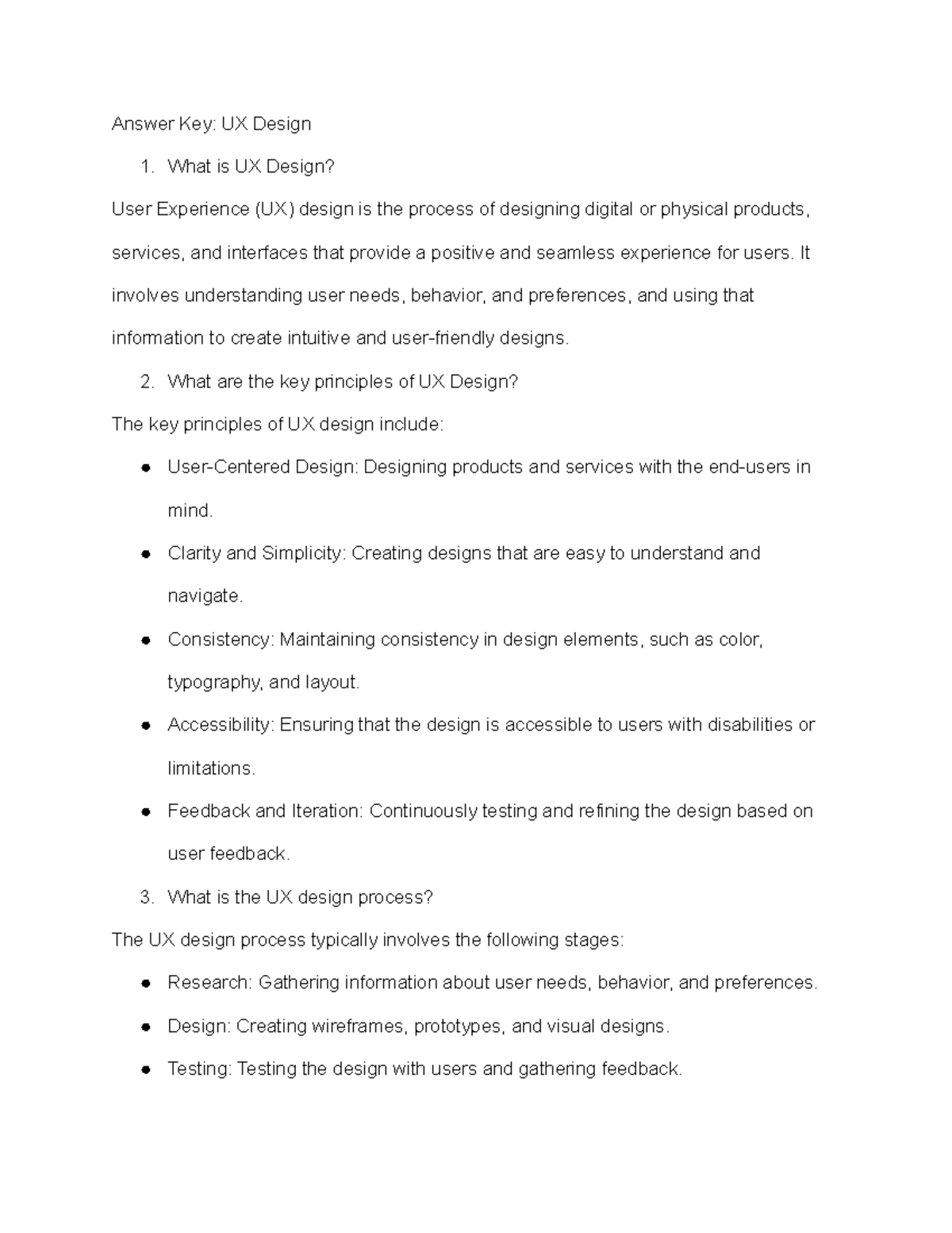 Answer Key UX Design - What is UX Design? User Experience (UX) design ...