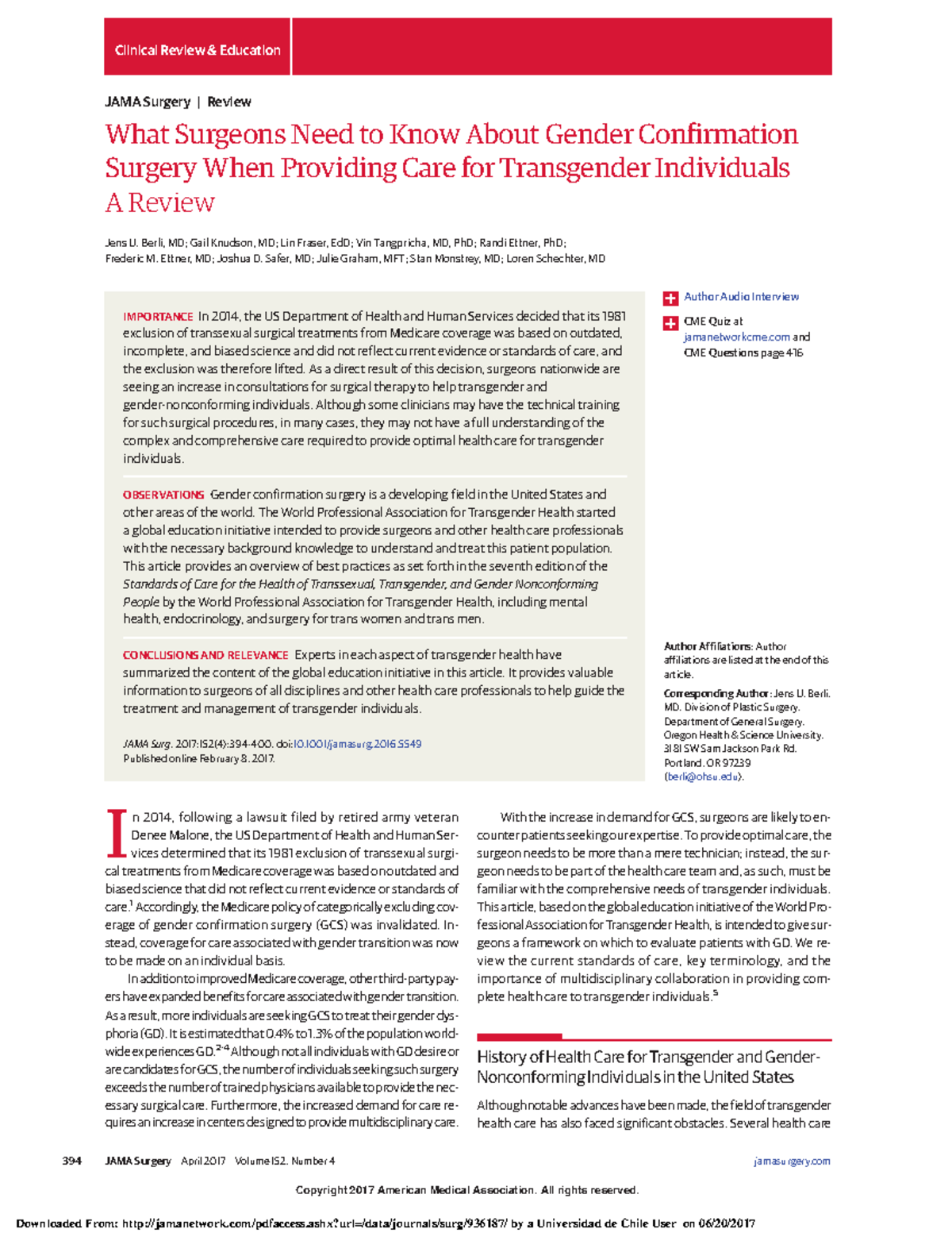 What Surgeons Need to Know About Gender Confirmation Surgery When ...