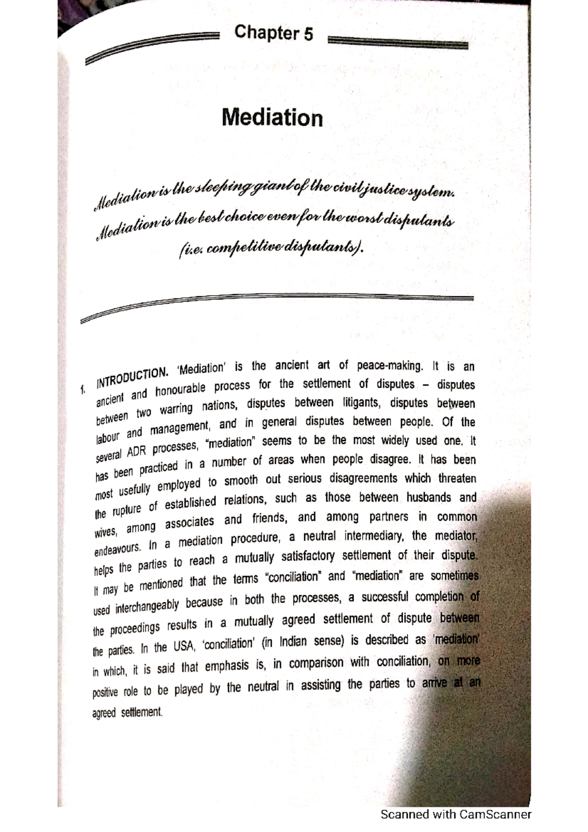 Mediation - Alternative Dispute Resolution - Studocu