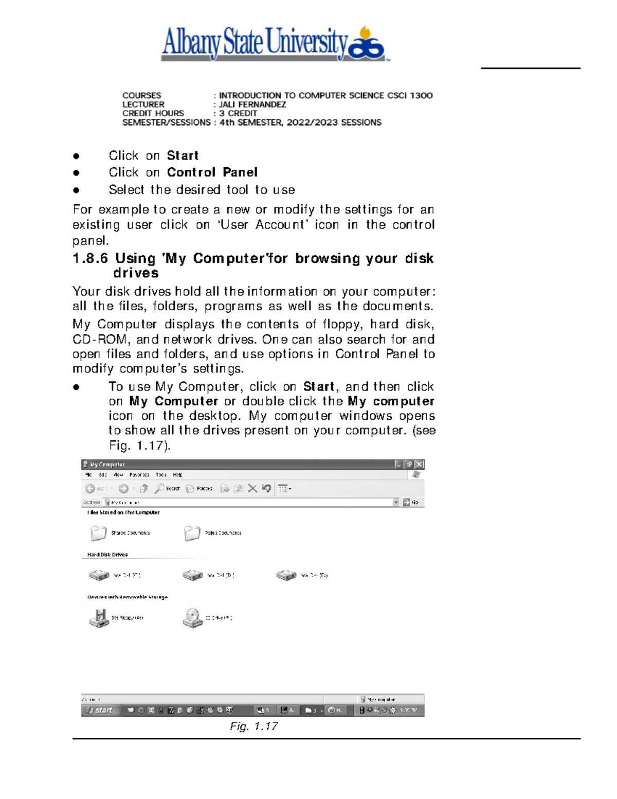 Basics of Computer 20230417 233632-3 - Click on Start Click on Control ...