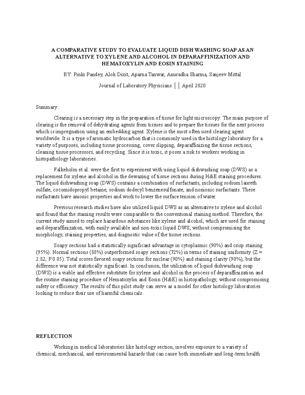 Journal - Comparative Study - A COMPARATIVE STUDY TO EVALUATE LIQUID ...